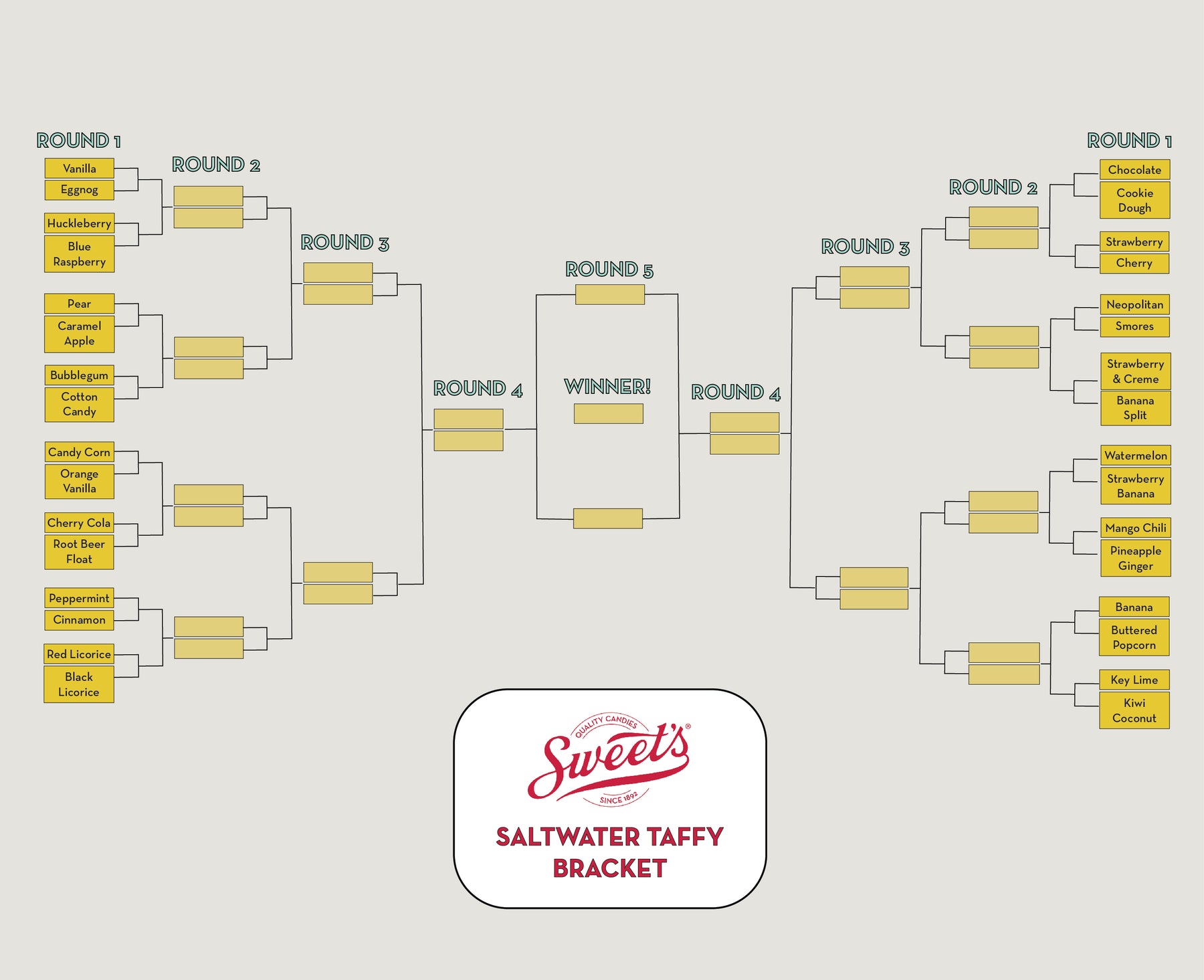 Saltwater Taffy Bracket - Sweet Candy Company